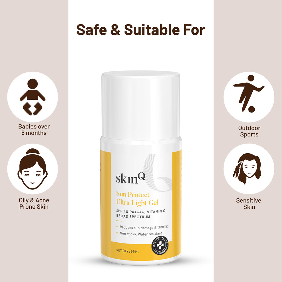 Sunscreen Gel with SPF 40 PA+++ and Vitamin C - SkinQ