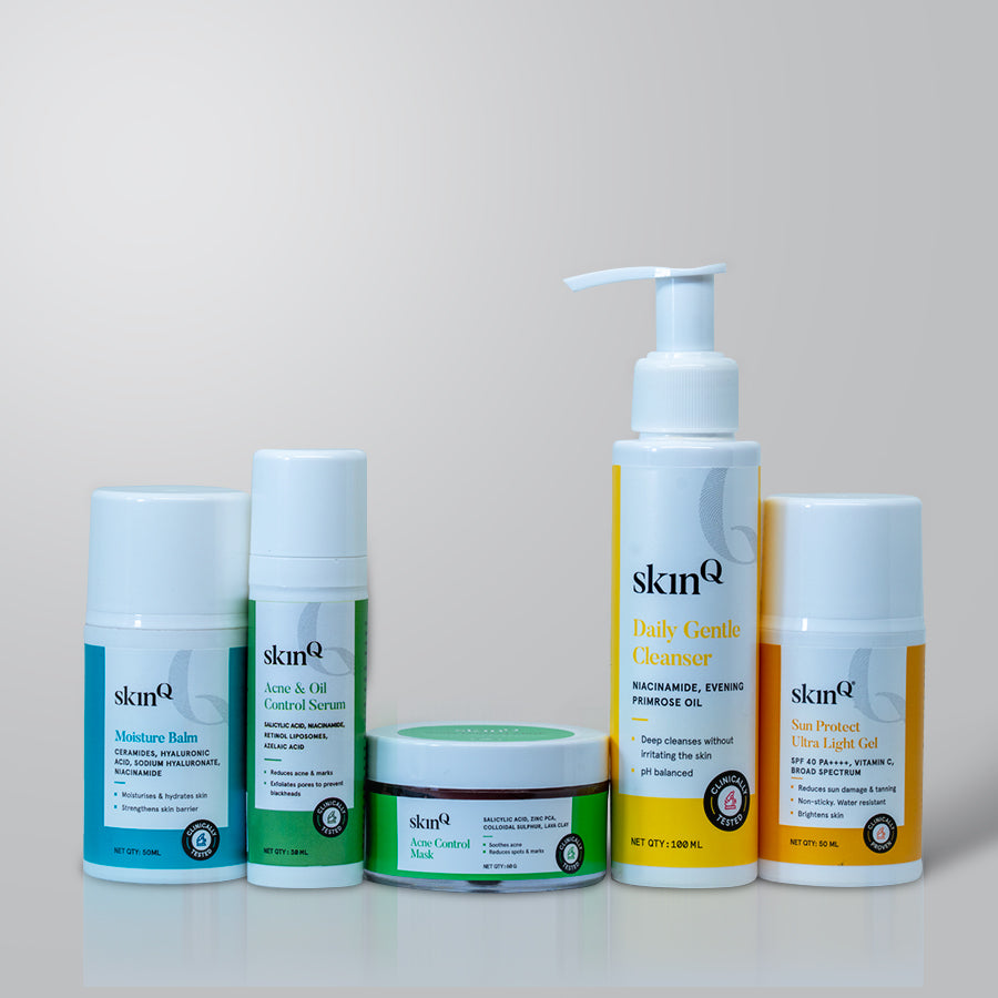 Acne Control Kit With Daily Gentle Cleanser | Acne Prone Skin Kit For ...